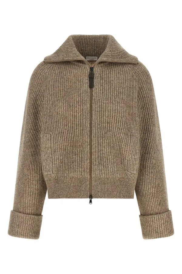 Brunello Cucinelli Cardigan 'shiny Zipper Pull
