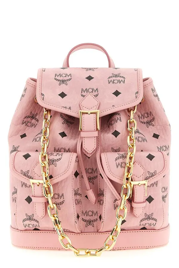 Mcm Aren Backpack With Gold-tone Hardware