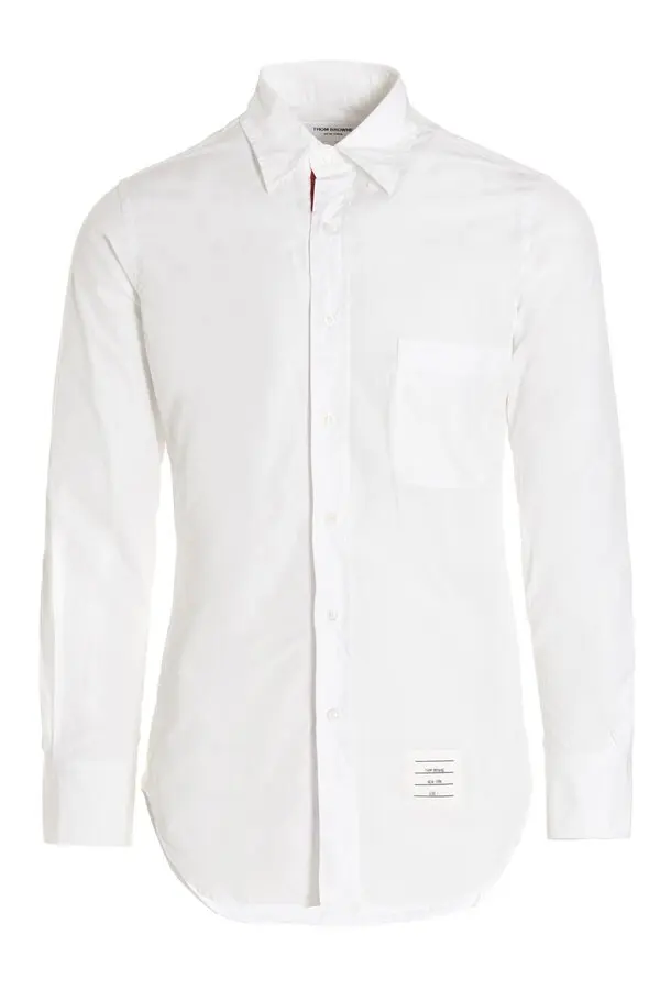 Thom Browne Signature Grosgrain Placket' Shirt - White