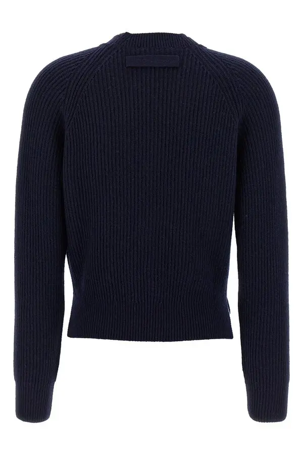 Victoria Beckham Cardigan 'stepped Hem V-neck