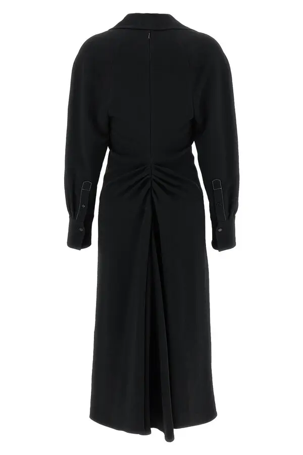 Victoria Beckham Dress 'long Sleeve Polo Collar Midi