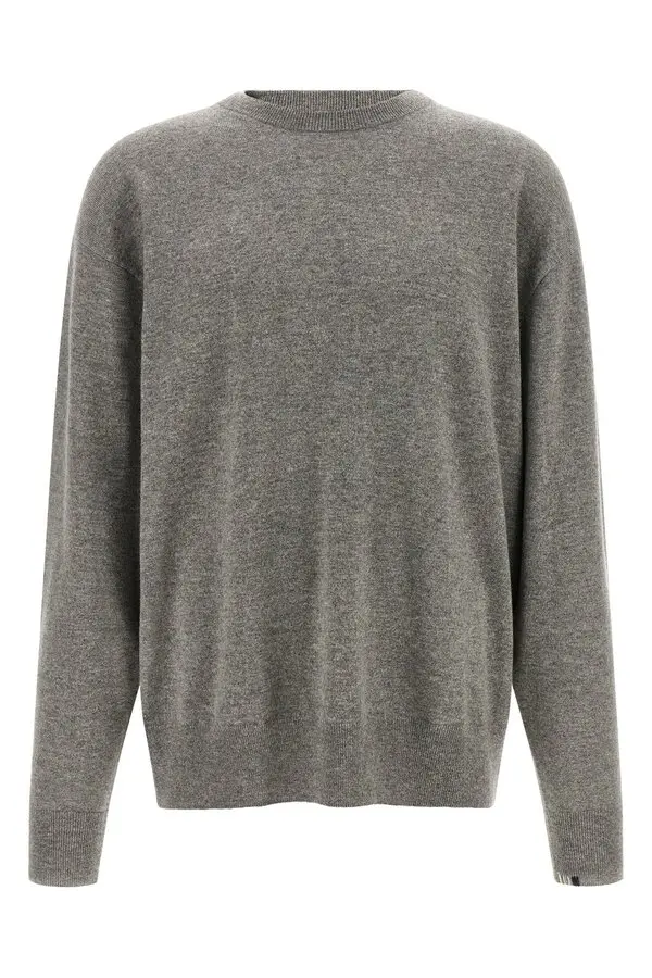 Extreme Cashmere Crewneck Sweater With Signature Detail - Gray