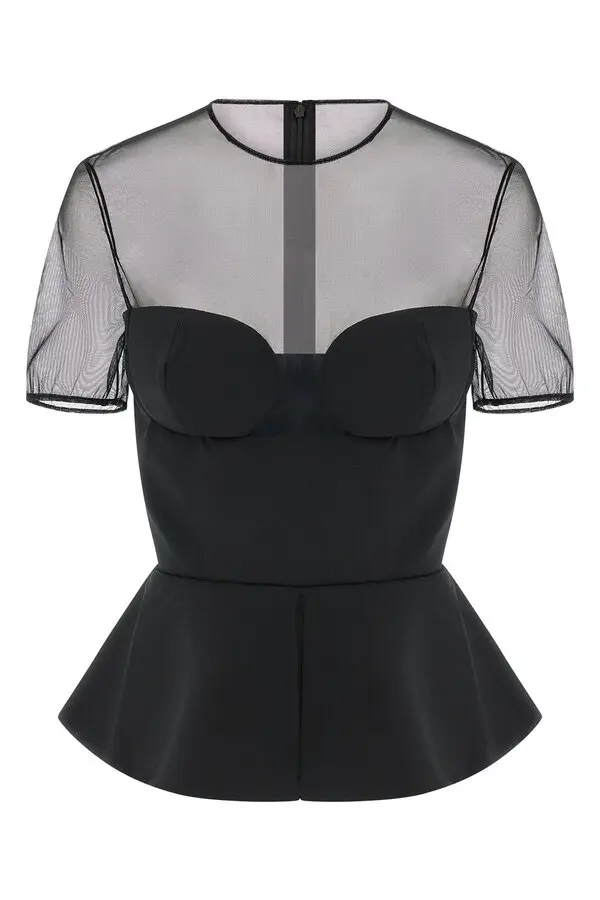 NENSI DOJAKA Top With Sheer Yoke