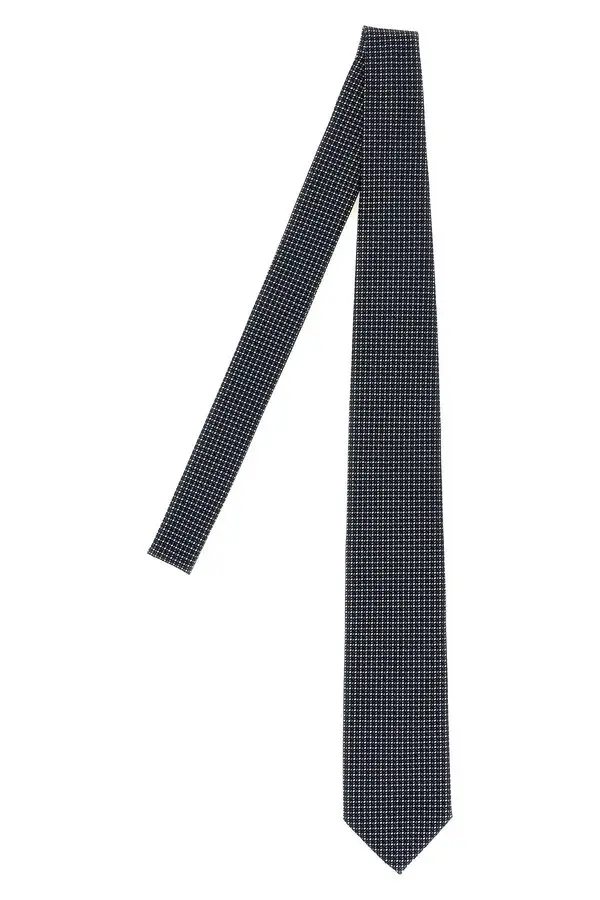 Brioni Silk Tie With Micro-geometric Pattern