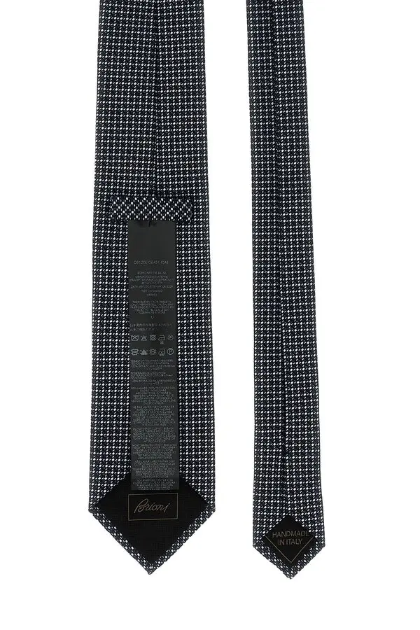 Brioni Silk Tie With Micro-geometric Pattern