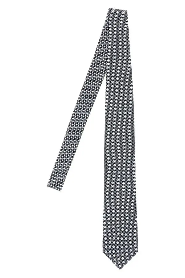 Brioni Silk Tie With Micro-geometric Pattern