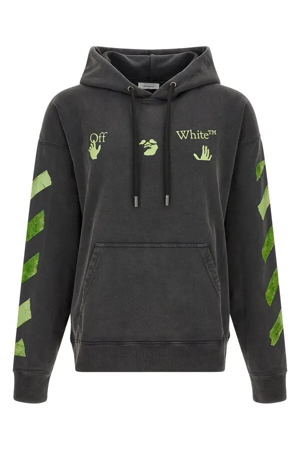 Off-White Bacco Arrow Skate Hoodie - Gray