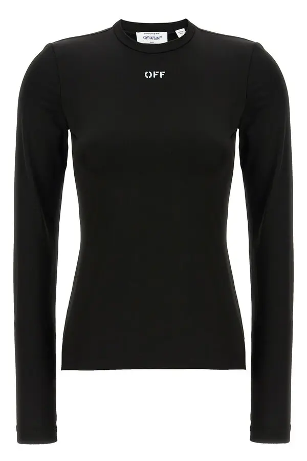 Off-White Top With Printed Logo