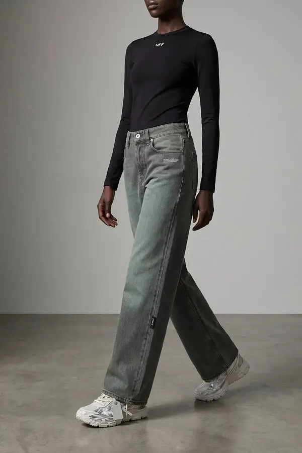 Off-White Top With Printed Logo