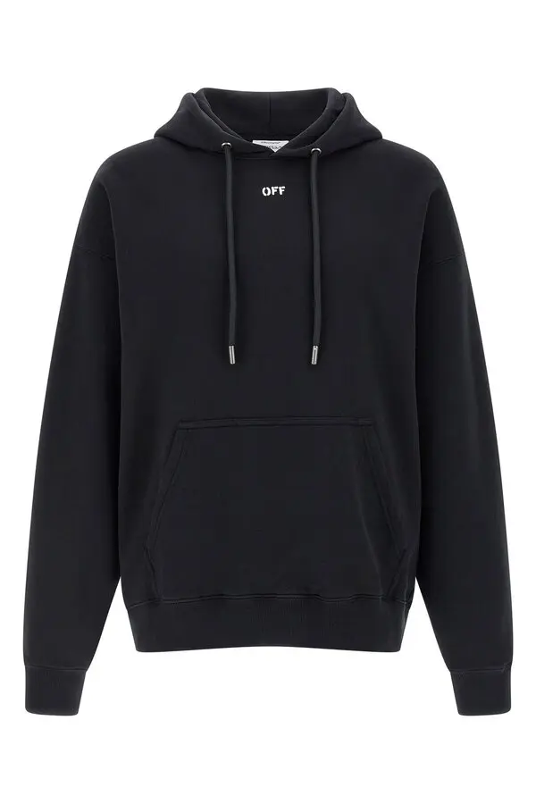 Off-White Hoodie 3d Spray Arrow Print Detail - Black
