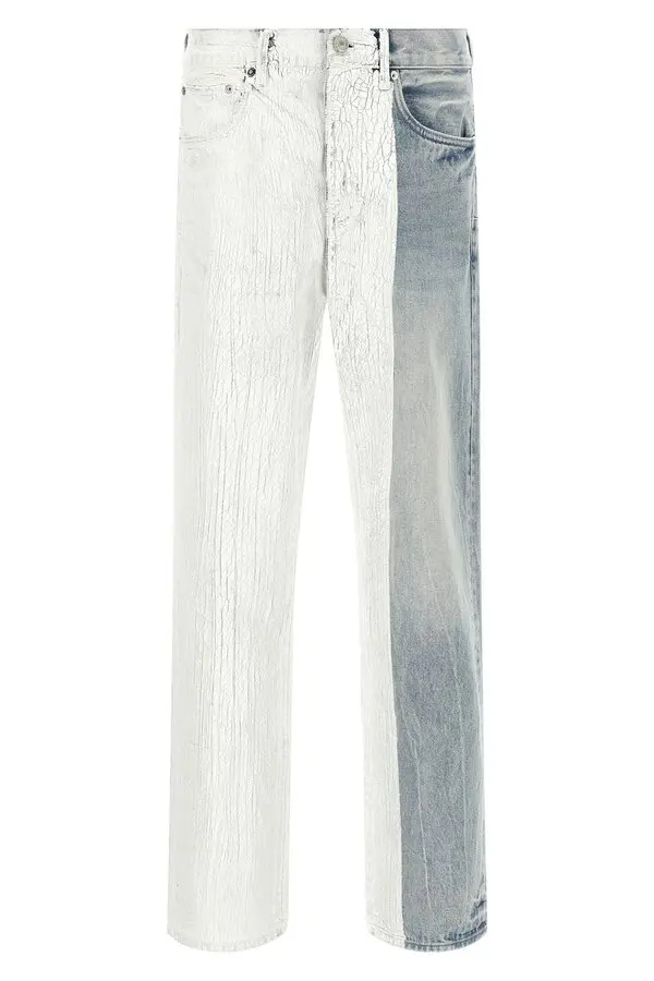 PURPLE BRAND Jeans With Crackle Silver Coating - Light Blue