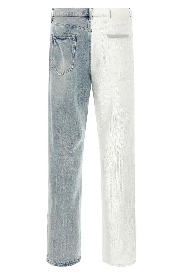 PURPLE BRAND Jeans With Crackle Silver Coating