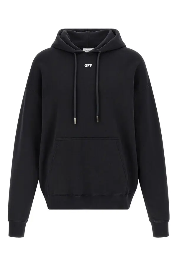 Off-White Hoodie With Metal Aglets - Black