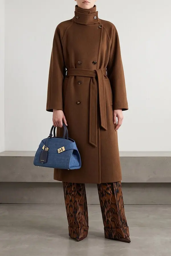 Alberto Biani Double-breasted Belted Coat