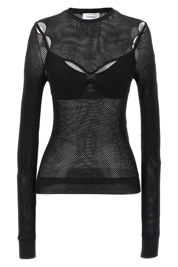 Off-White Top 'net Arrow Bralette Top