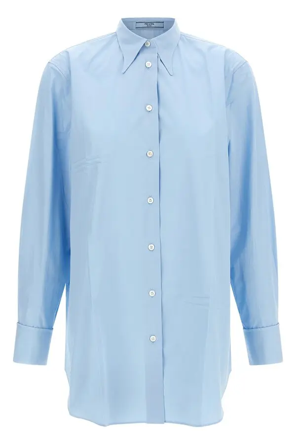 Prada Poplin Shirt With Sartorial Darts