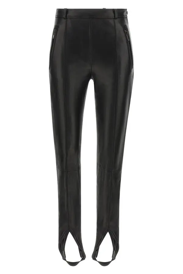 Balmain Leather Stirrup Trousers