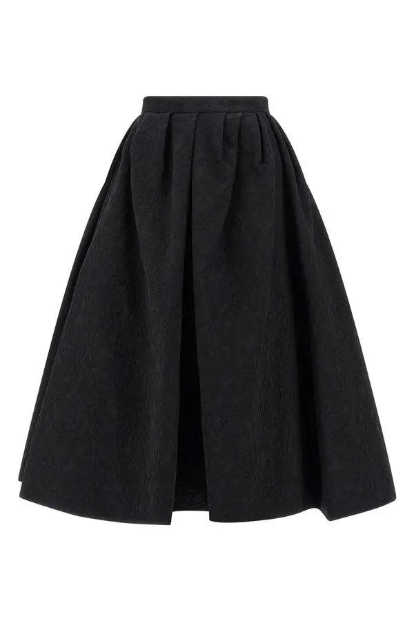 Carolina Herrera Midi Skirt 'full Midi Skirt - Black