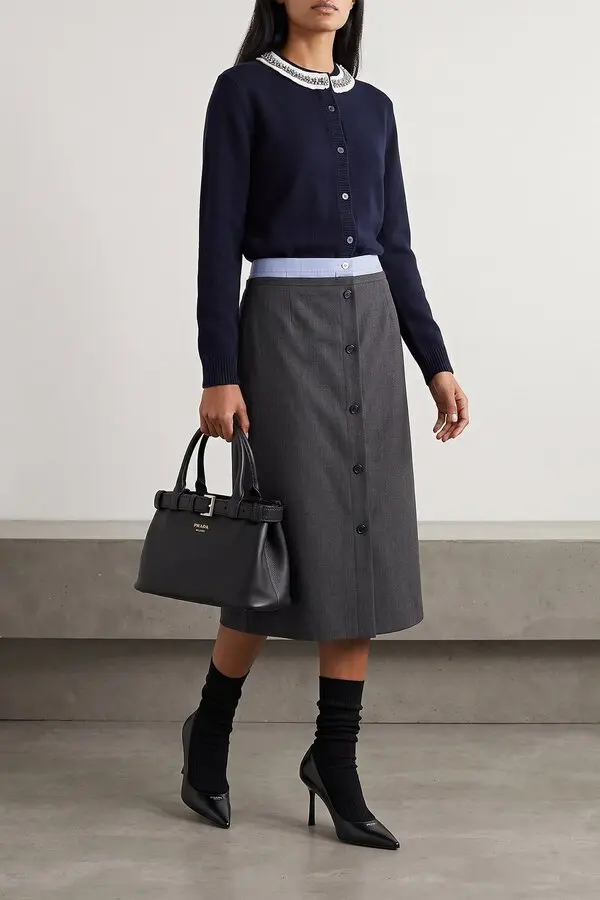 Prada Jewel Collar Cardigan