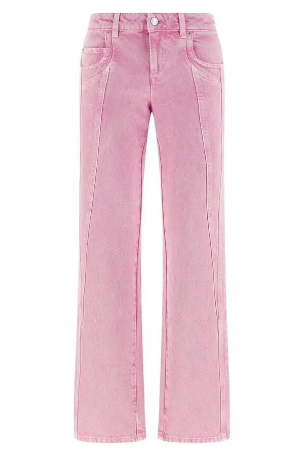 MARANT ETOILE Jeans With Front Seam Detail - Pink