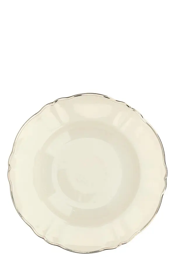 BITOSSI Parisienne Silver Rim' Soup Plate