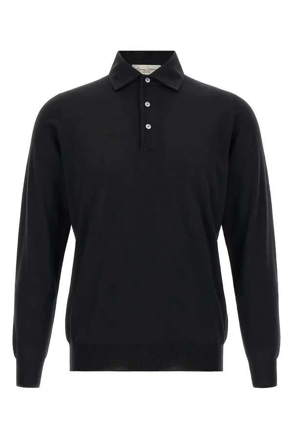 LARMERI STUDIO Finely Knitted Polo Shirt