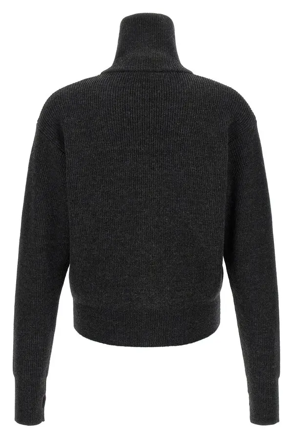 LEMAIRE Ribbed Wool Zipped Cardigan