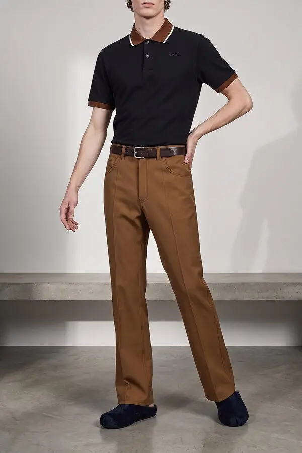 Marni Polo Shirt With Contrast Trims