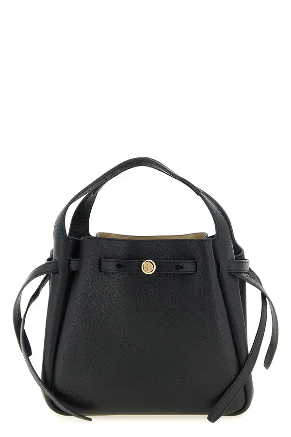 Tory Burch Tote Bag Logo Button Detail - Black