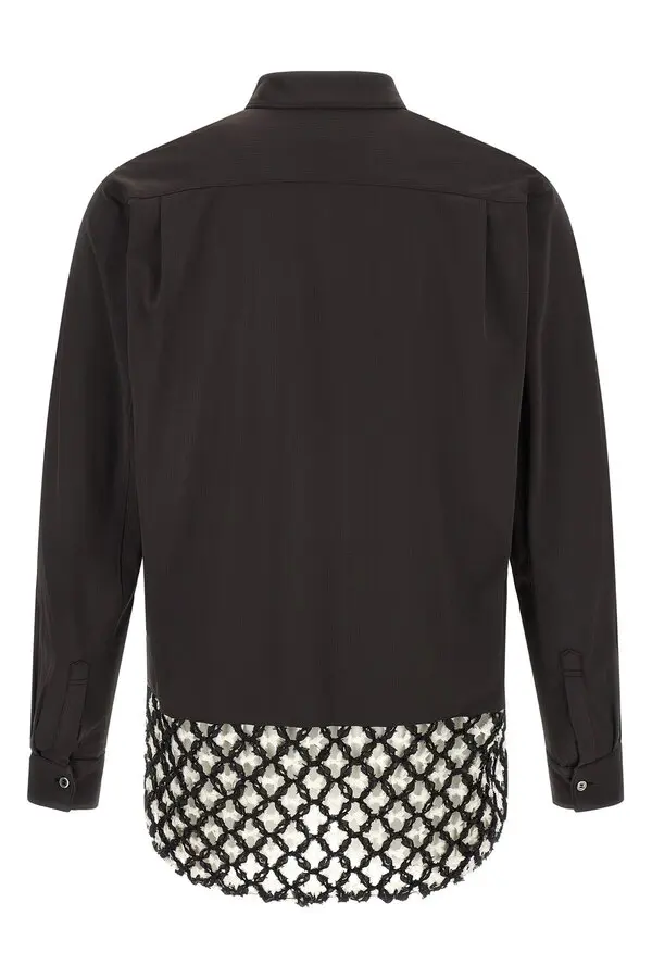 Comme Des Garçons Bicolor Mesh Overlay Shirt
