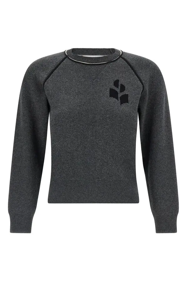 MARANT ETOILE Knitted 'loriby' Sweatshirt - Gray