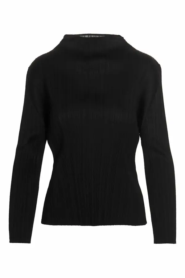PLEATS PLEASE Issey Miyake 'basics' Long-sleeve Top - Black