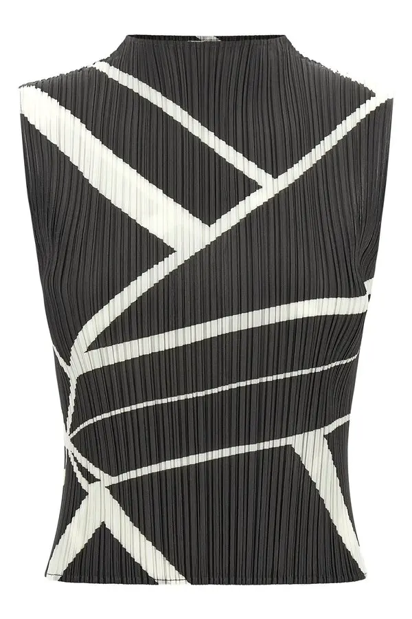 PLEATS PLEASE Blouse 'fold Line - Gray