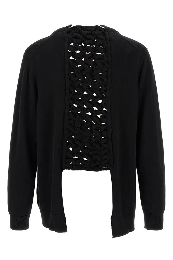 Comme Des Garçons Cardigan With Open-knit Panel