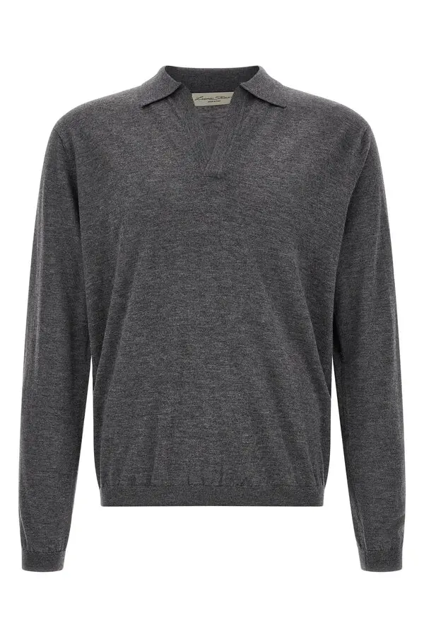 LARMERI STUDIO The 'touch' Polo Knit - Gray