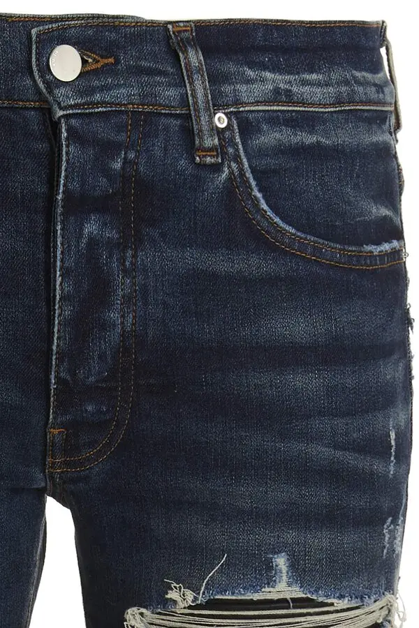 Amiri Mx1 Jeans With Leather Inserts