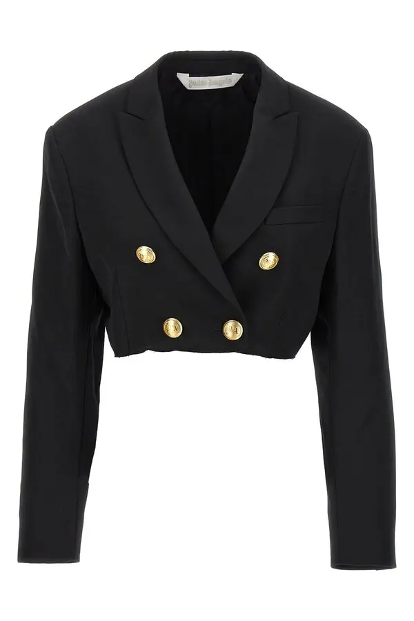 Palm Angels Cropped Double-breasted' Blazer