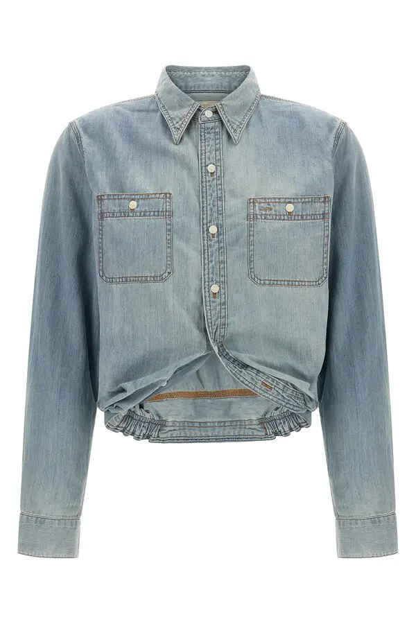 R13 Wrap Around Denim Shirt