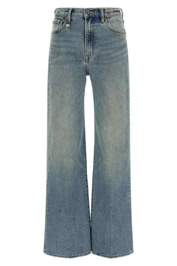 R13 Wide-leg Jeans With Signature Embroidery