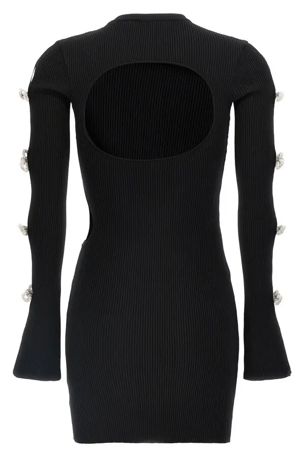 Mach & Mach Cut-out Crystal Bow' Dress