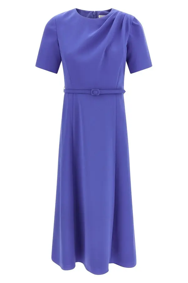 Carolina Herrera Dress With Asymmetrical Neckline - Blue
