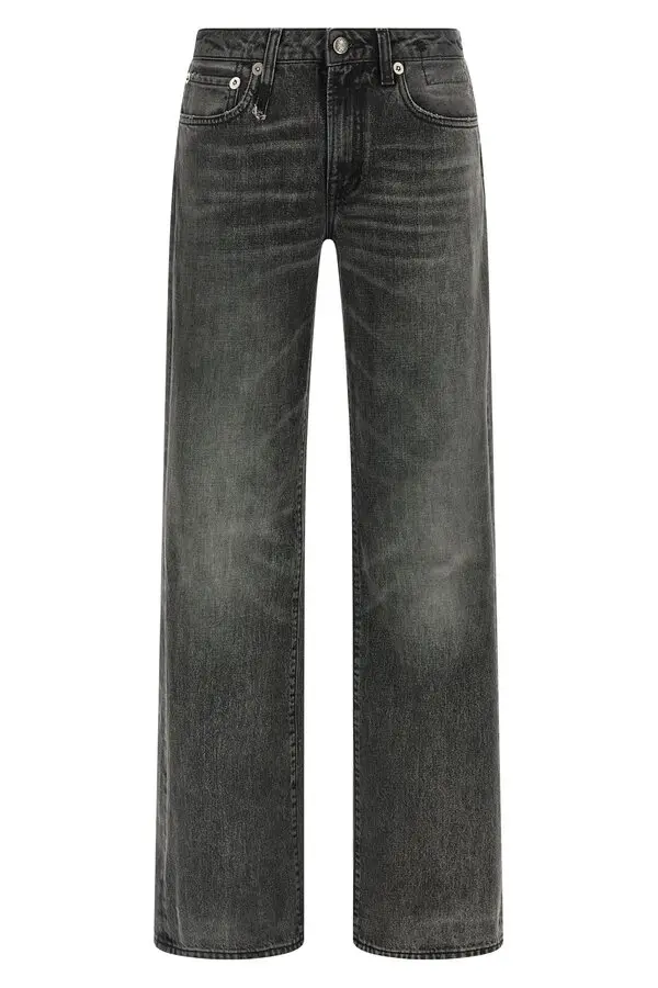 R13 Jeans Leather Patch Detail