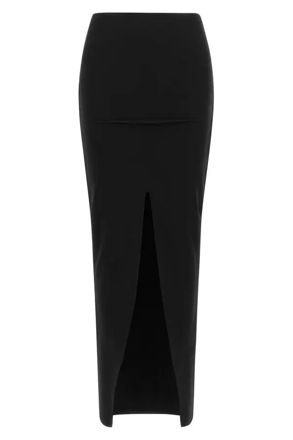 Rick Owens Knitted Maxi Skirt - Black