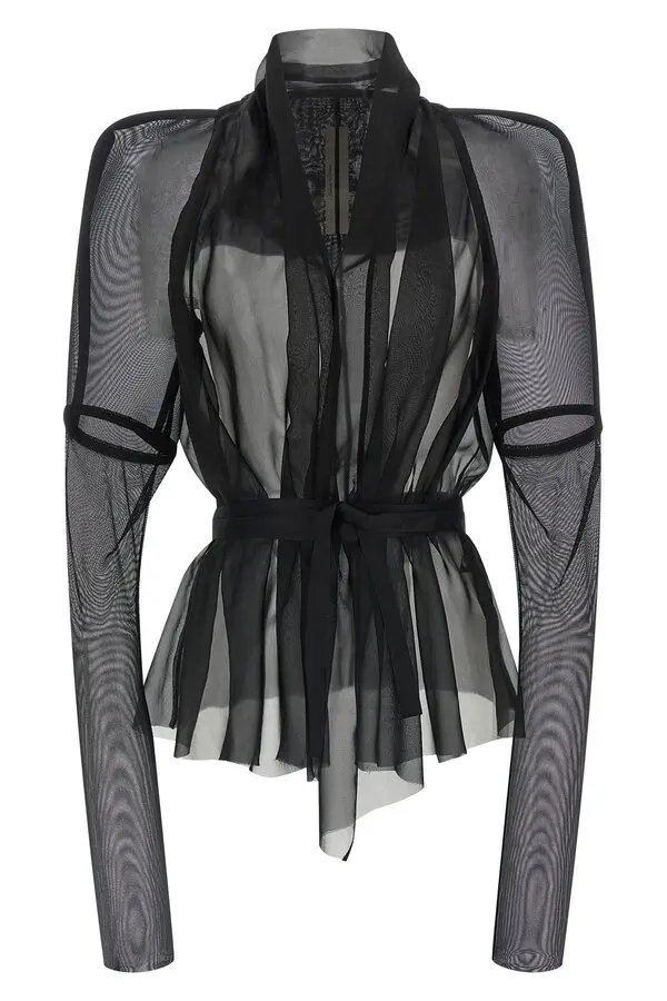 Rick Owens Jacket With Structured Shoulders - Black