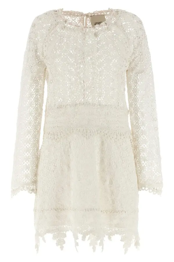 Isabel Marant Étoile Mini Dress With Guipure Lace - White