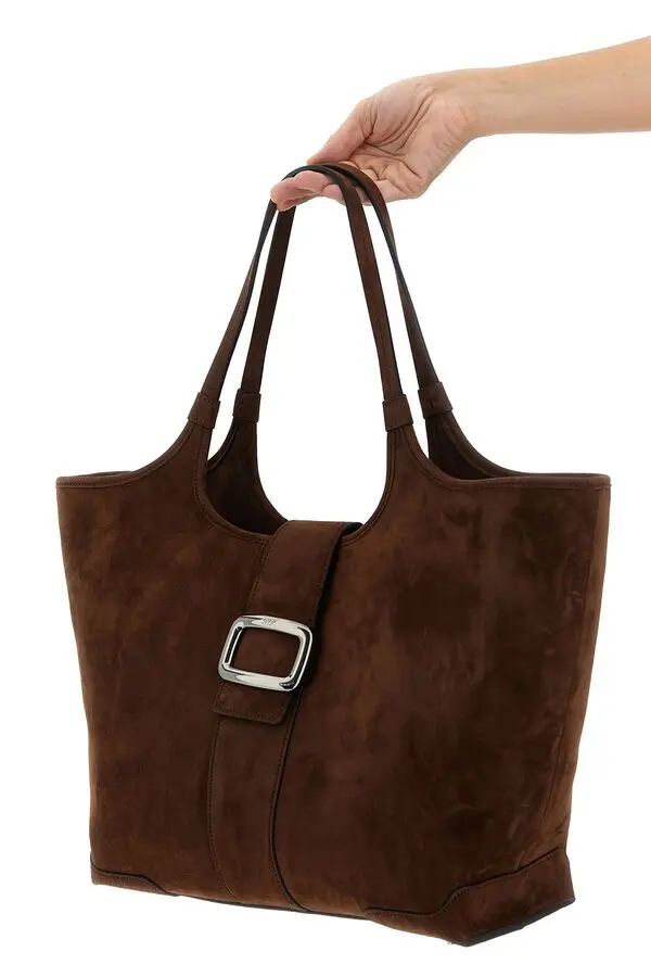 ROGER VIVIER Grand Vivier Choc Medium' Tote Bag - Brown