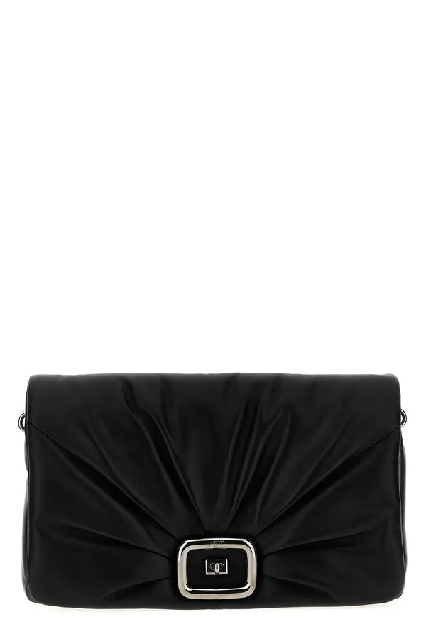 ROGER VIVIER Viv' Choc Besace Shoulder Bag - Black