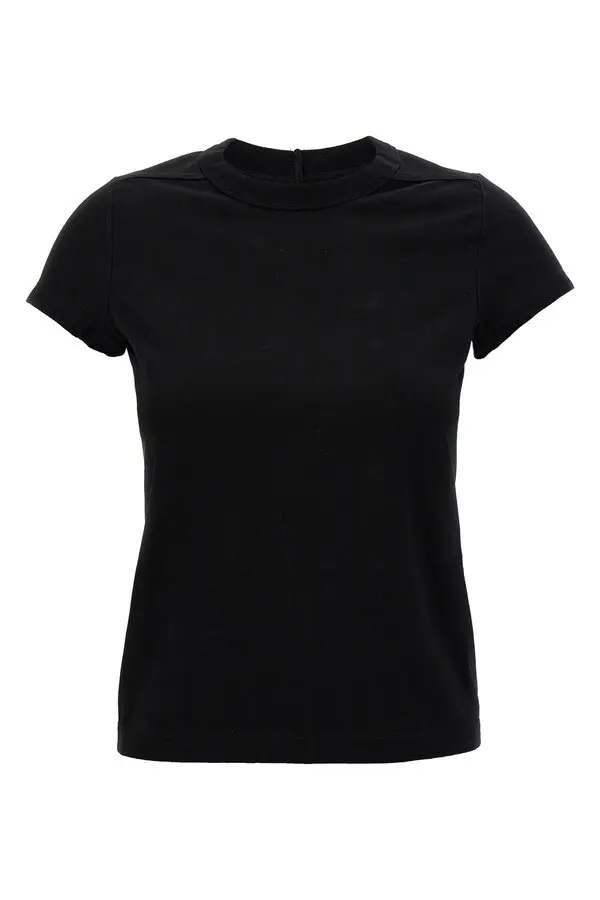 Rick Owens T-shirt With Signature Back Seam - Black