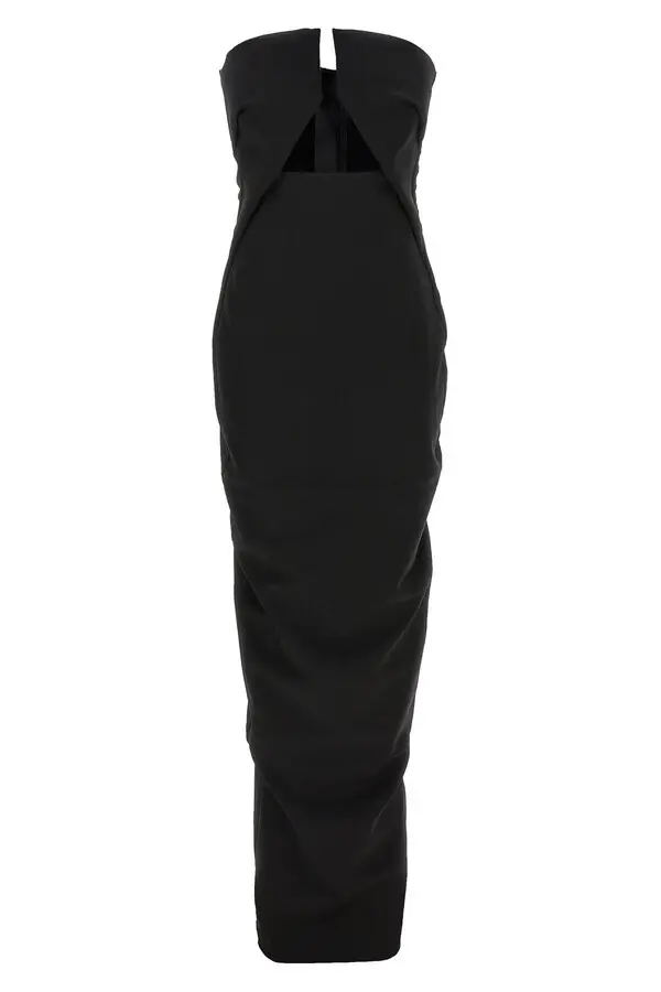 Rick Owens Maxi Dress With Geometric Cut-out Detail