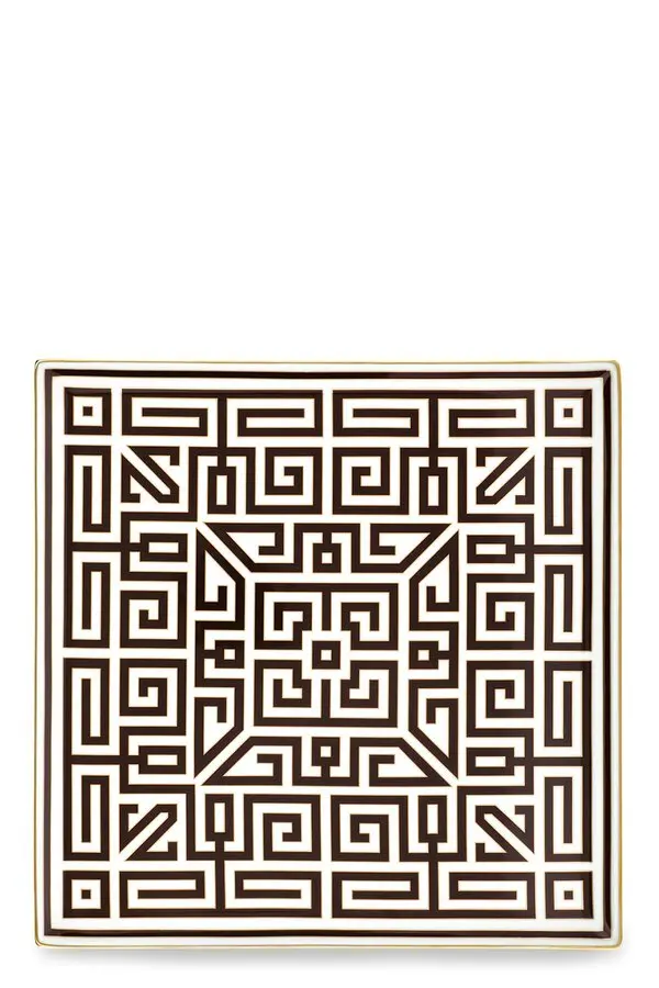 GINORI 1735 Square Tray With Geometric Pattern